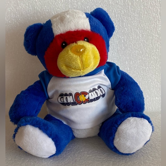 Toys | 217 Totally Teddies Colorado Colorfulteddy Bear Plush Toy ...